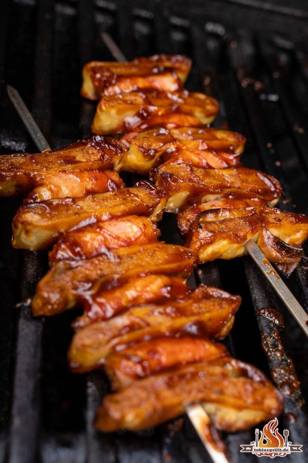 Maultaschen Spieße vom Grill - tobiasgrillt.de